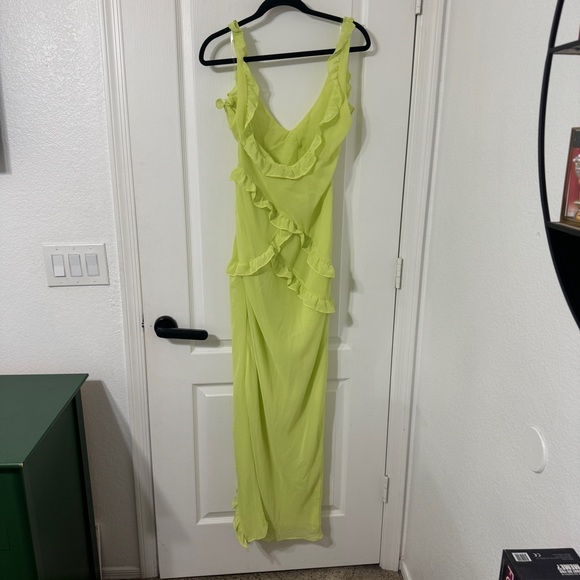 House of CB | Dresses | House Of Cb Pixie Lime Ruffle Maxi Dress | Poshmark